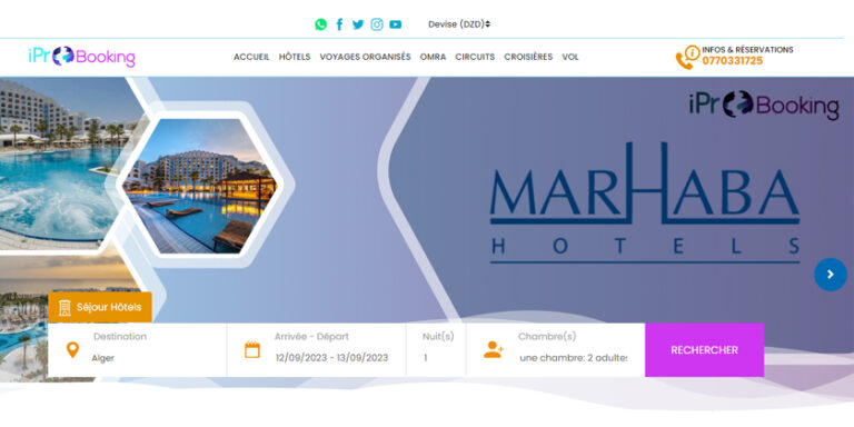 IPROBOOKING : Une plateforme algérienne pour des réservations en ligne de séjours hôtels en ...